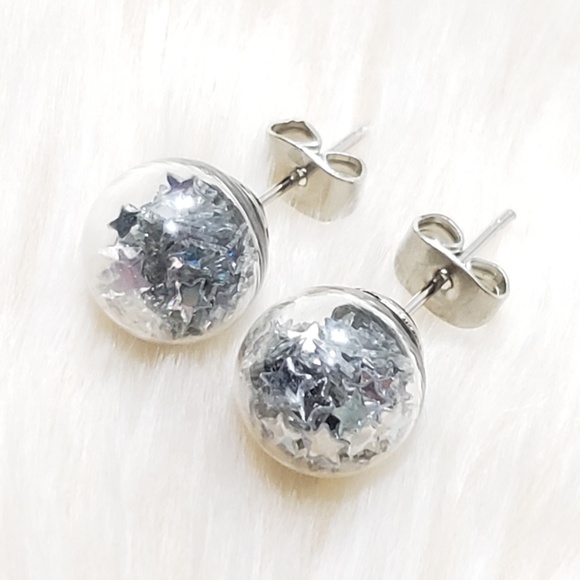 Boutique | Jewelry | Wishing Glass 8mm Silver Stars Silver Plated ...